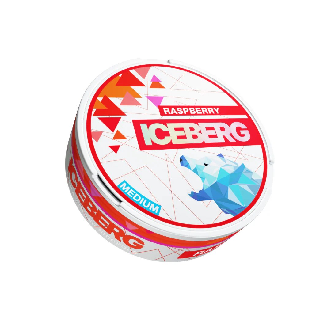 ICEBERG - Medium - Raspberry - All White Snus - 20mg/g - 12g - 10 Stü